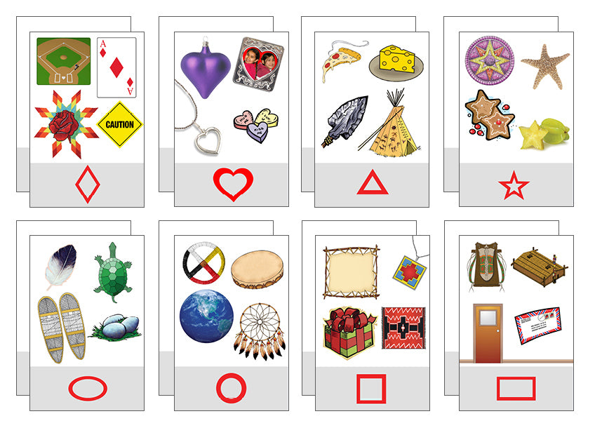 Educational Card Set - Shapes (Ojibwe)