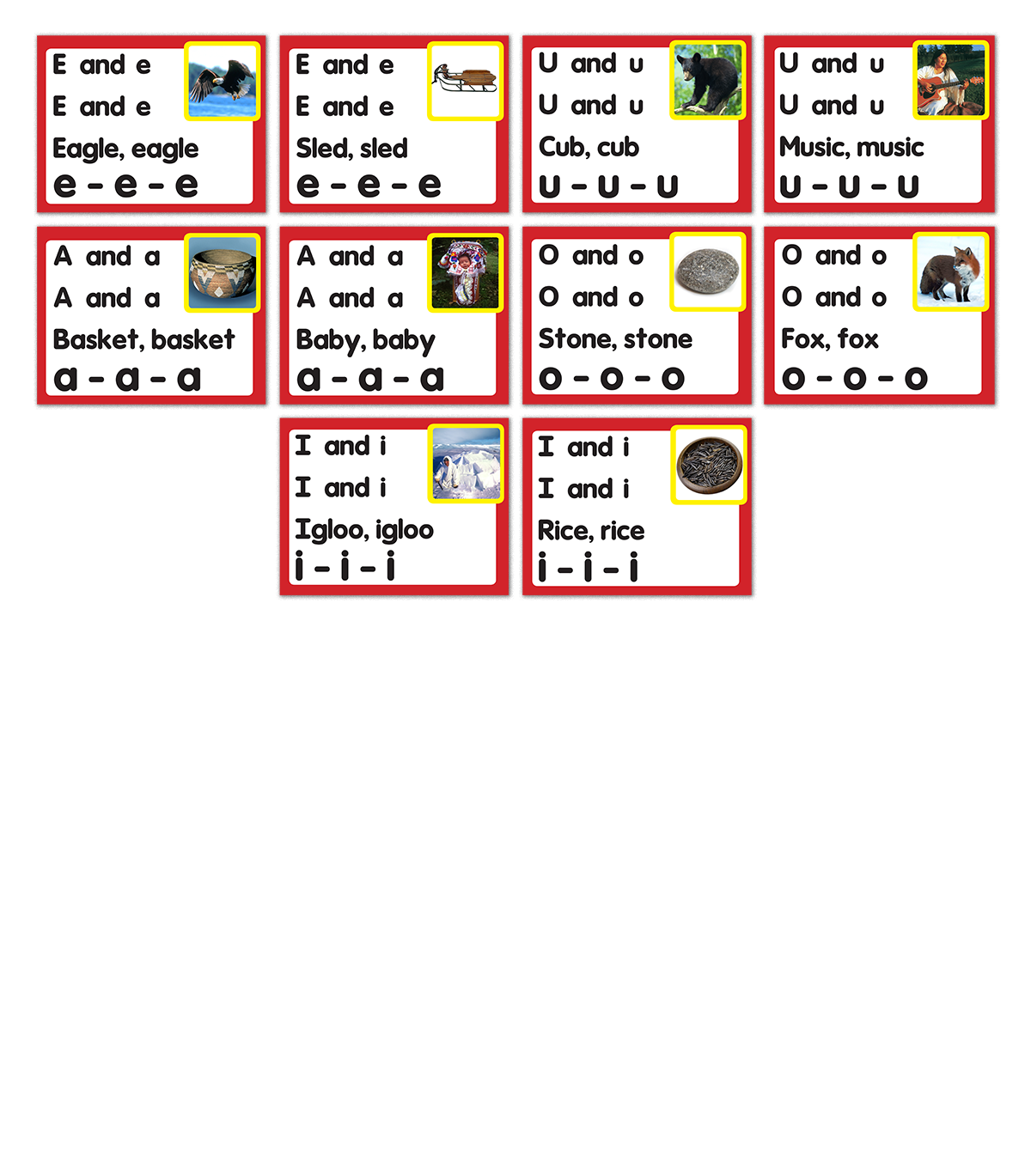 Chant Cards (English Vowels)