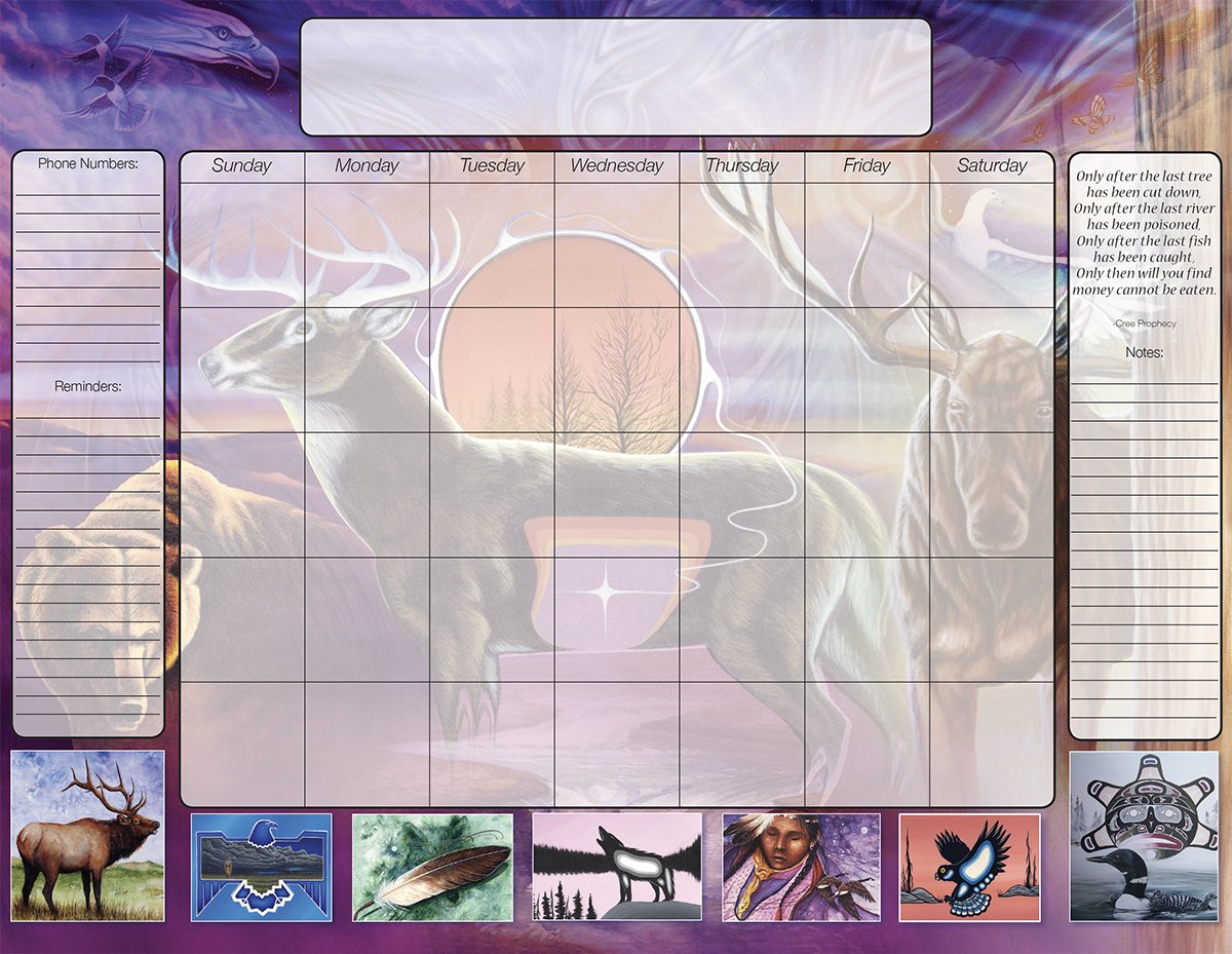 Blank 12-Month Desktop Calendar (Undated)