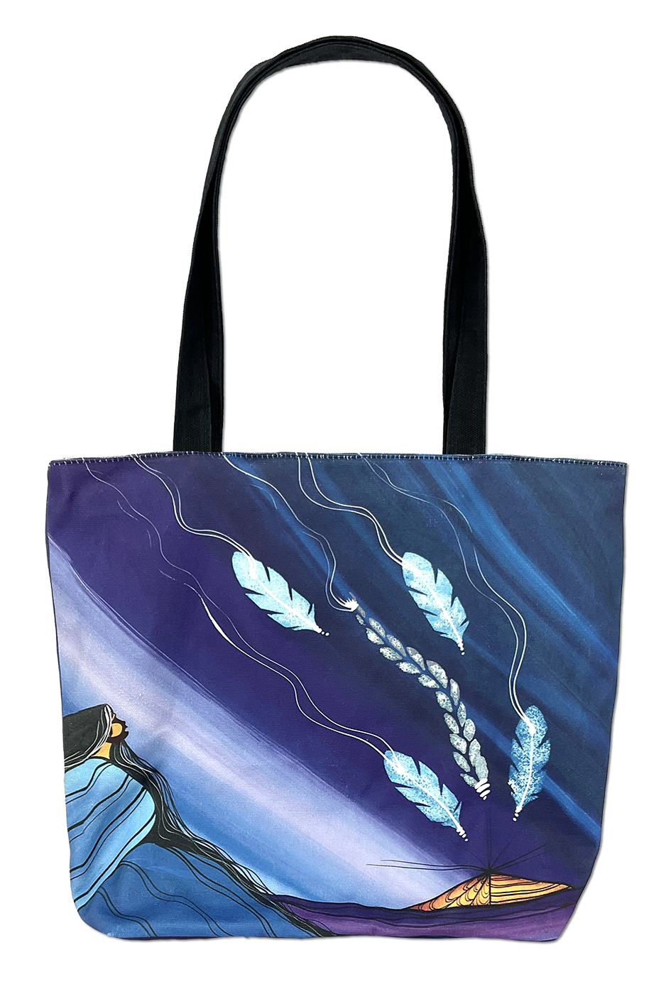 Printed Tote Bag (Feathers)