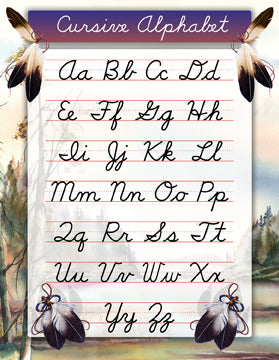 Cursive Alphabet Poster
